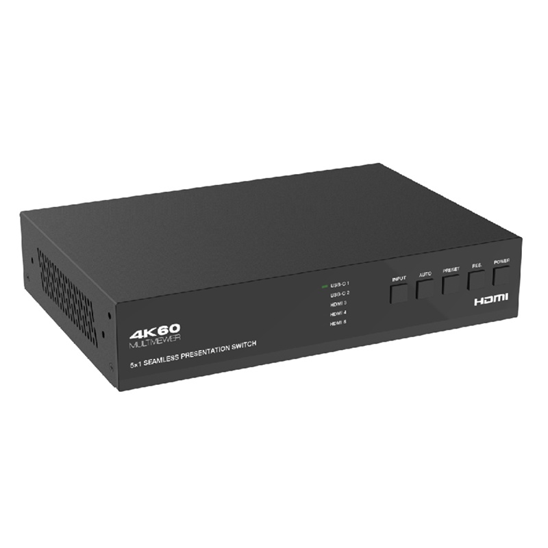 5x1 4K60 Presentation Switcher (HDBaseT 3.0/USB/Dante)